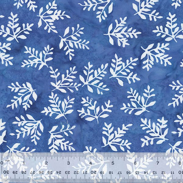 Midnight Moon - Fern Leaves Powder Blue - Batik - Kirstens Quiltshop ...
