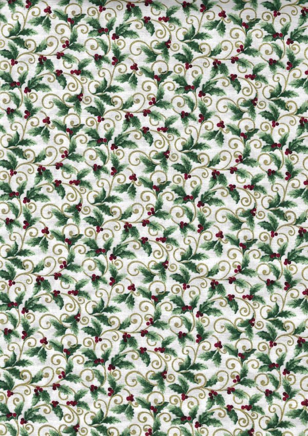 Holly Scroll - råhvid - Trykte stoffer - Kirstens Quiltshop - patchwork ...