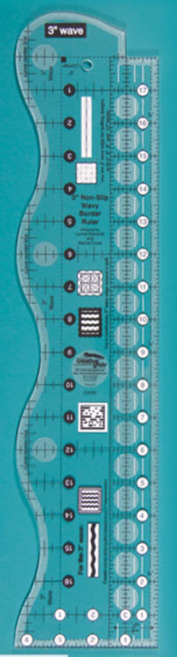 Non-Slip 3'' Wavy Border Ruler with 6" Repeat - Creative Grids ...